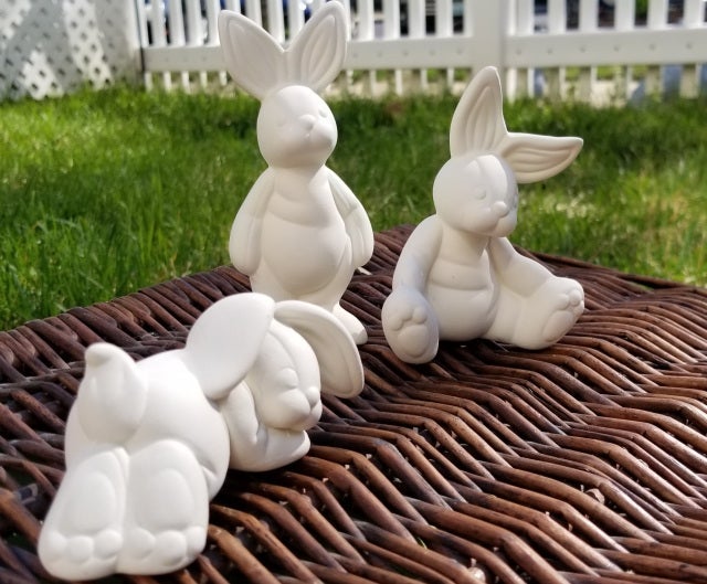 Ceramic Easter bunnies to paint | Pottery Painting Studio